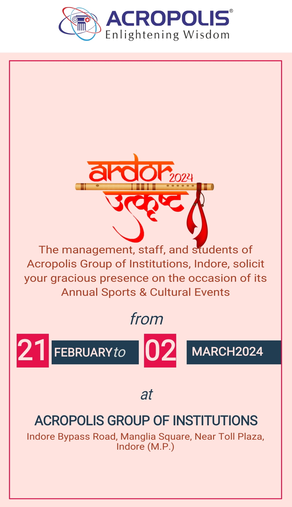 Annual Sports & Cultural Event – Acropolis Institute of Technology ...